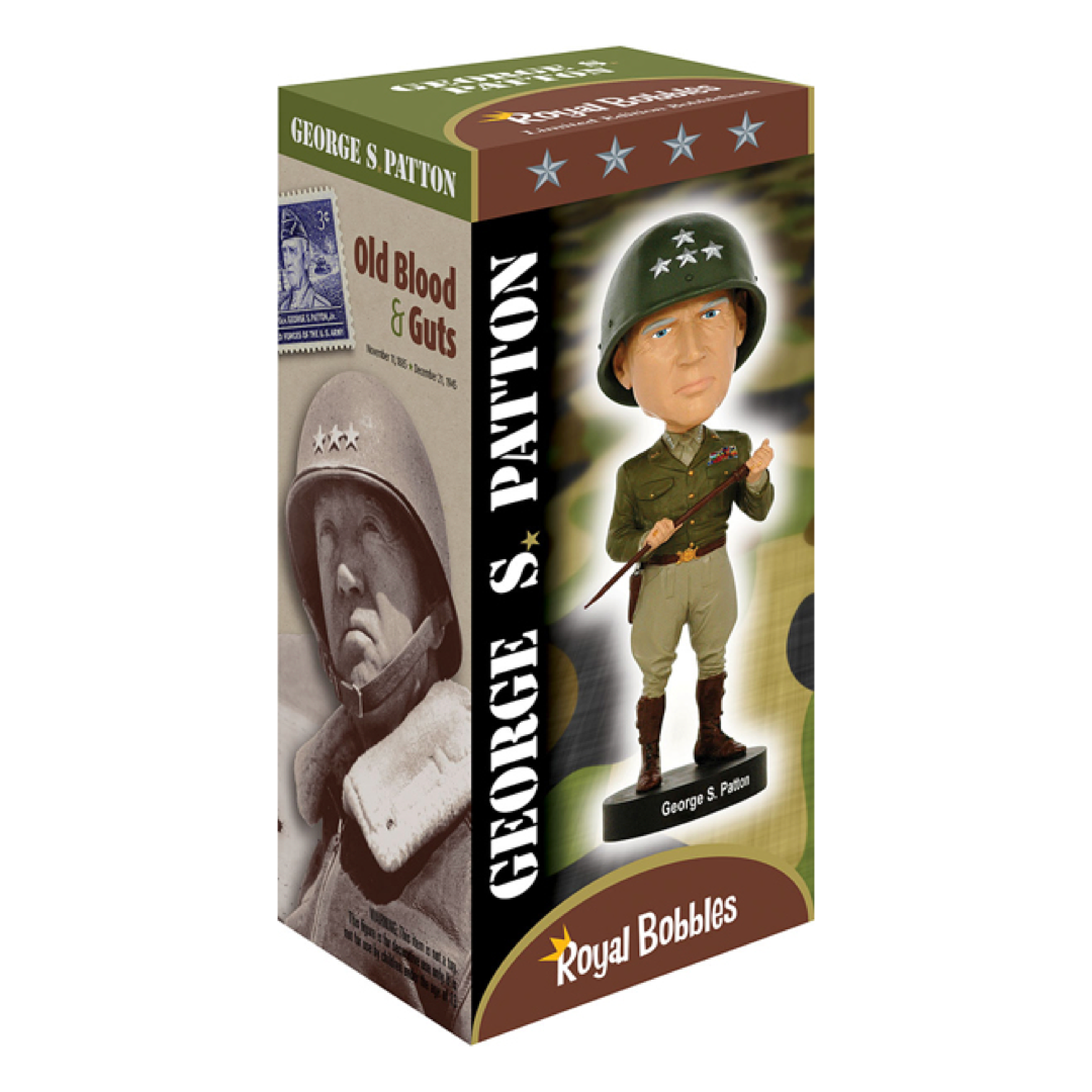 General George Patton Bobblehead Royal Bobbles – Bobbletopia