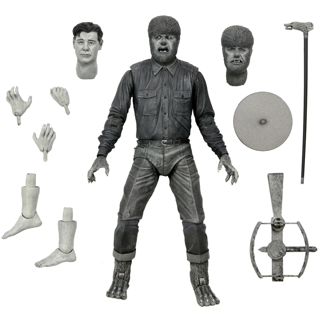 Universal Monsters - Ultimate Wolf Man (B&W) - 7” Action Figure ...
